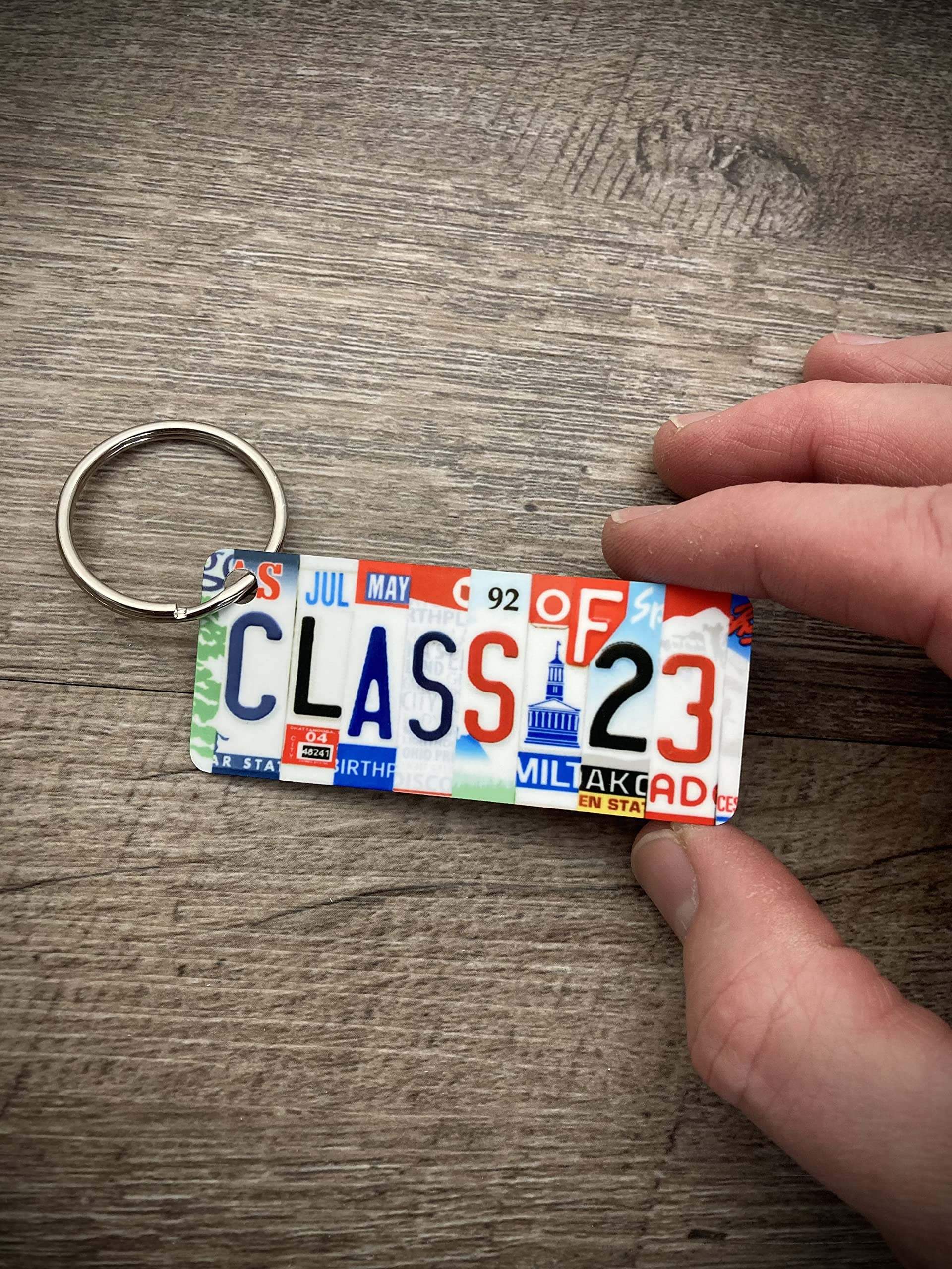 Class of 2023 License Plate Keychain, Made in USA, Class of 2023 gift, Class of 23 gift, Teen Gift, Class of 23 keychain