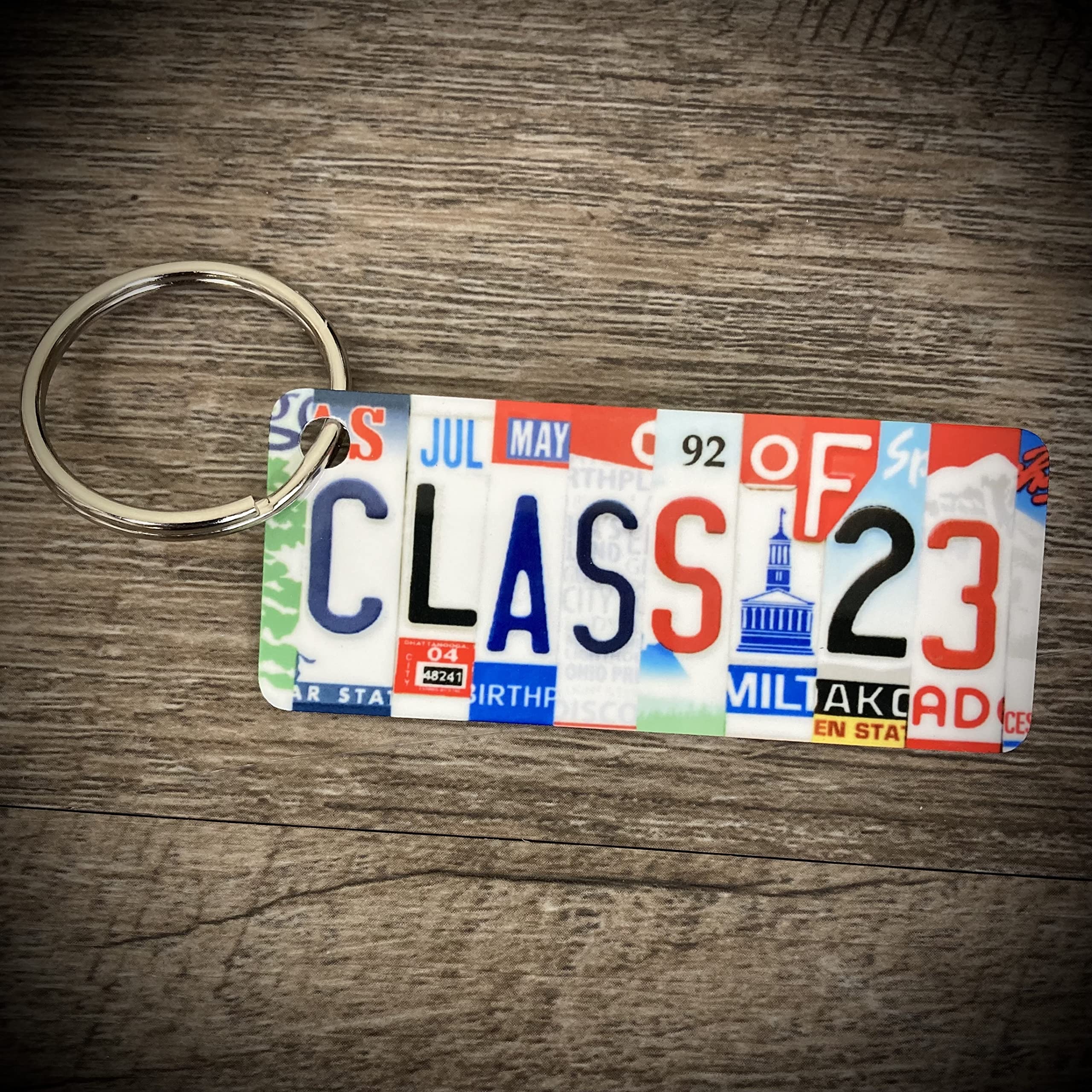 Class of 2023 License Plate Keychain, Made in USA, Class of 2023 gift, Class of 23 gift, Teen Gift, Class of 23 keychain