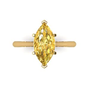 clara pucci 2.50 ct marquise cut solitaire natural yellow citrine gemstone bridal designer anniversary engagement ring 14k yellow gold