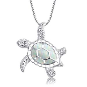 helpflower ch01 925 silver cute turtle pendant necklace lovely animals white diamond necklace jewelry gifts