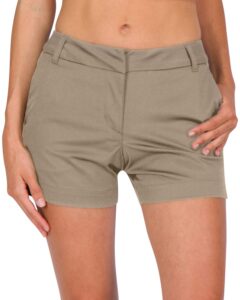 three sixty six womens golf shorts 4 ½ inch inseam - quick dry active shorts with pockets, athletic and breathable