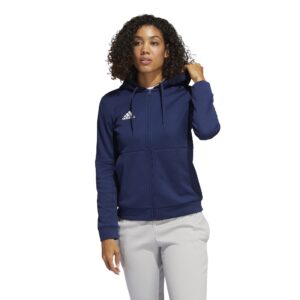 adidas issue full zip jacket - women's casual m team navy blue/white