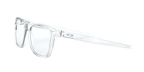 Oakley Men's Ox8163 Centerboard Square Prescription Eyewear Frames, Polished Clear/Demo Lens, 55 mm