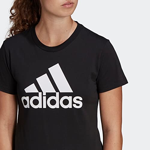 adidas Women's Essentials Logo Tee, Black/White, X-Large