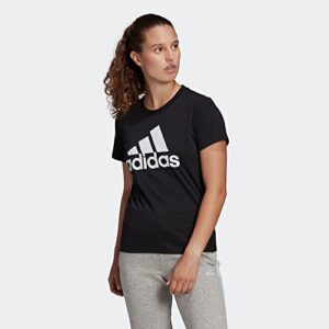 adidas Women's Essentials Logo Tee, Black/White, X-Large