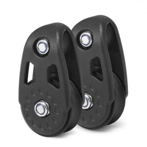 lixada 2pcs kayak slide rail anchor trolley kit pulley blocks for kayak canoe boat