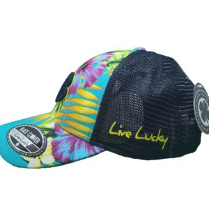 Black Clover Island Luck H 7 - Navy/Gold/Tropical/Navy Mesh - Adjustable