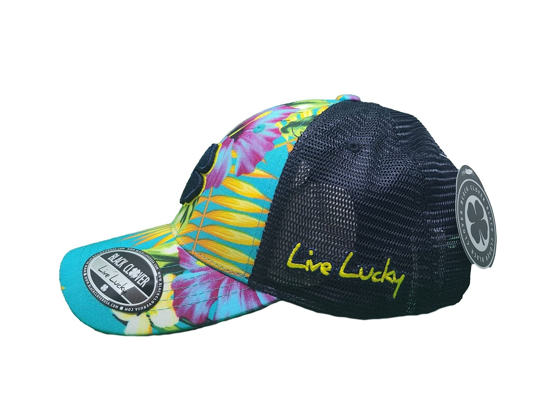 Black Clover Island Luck H 7 - Navy/Gold/Tropical/Navy Mesh - Adjustable