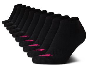 avia women's athletic socks - lightweight low cut running socks (10 pack), size 4-9, black 2