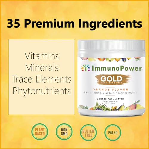 ImmunoPower Gold - New Formula - Targeted Support to Help Increase Natural Killer Cell Activity with 35+ Vitamins Minerals - Powder Formula