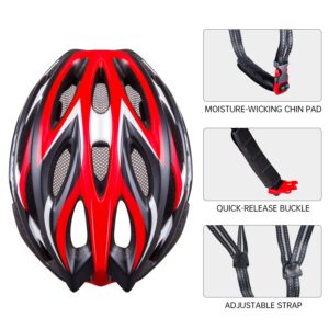 HOCALISS Adult Bike Helmet, Road Bike Helmet for Adult Men Women Cycling Adjustable M/L Size 21.65 to 24 Inches