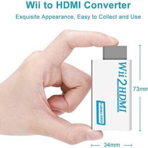 CHS Goodeliver Wii to Hdmi Connector/Converter/Adapter, 1080p Output Video, 3.5mm Audio - Supports All Wii Display Modes, White