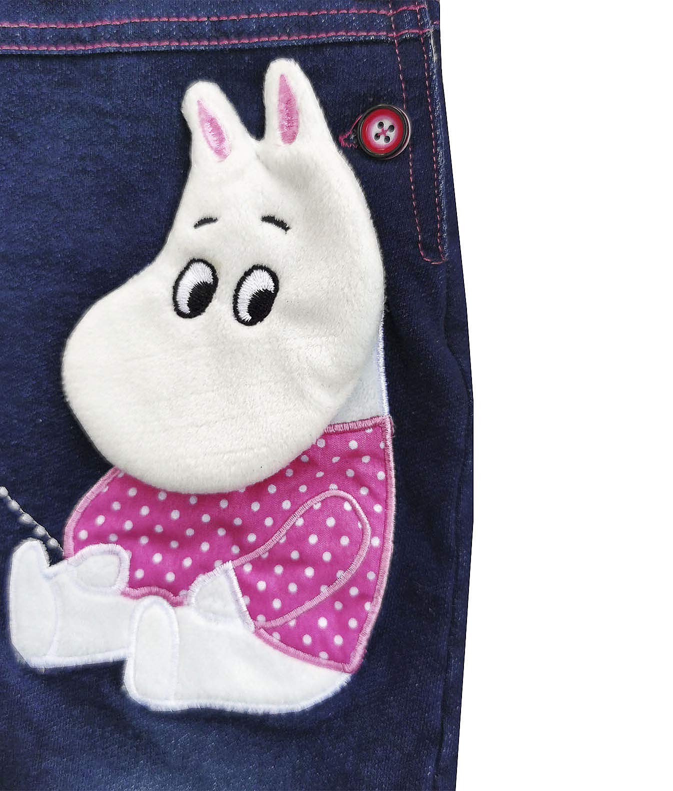 KIDSCOOL SPACE Baby Denim Overall,Little Girl Cute Cartoon Hippo Jean Dungaree,Blue,12-18 Months