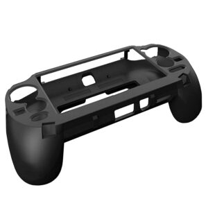 l2 r2 trigger hand grip shell controller protective case for sony ps vita 1000 (black)