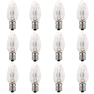 12 pack, 15 watt light bulbs for himalayan salt lamps & baskets, chandeliers, scentsy & wax warmers, e12 base