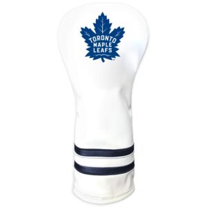 team golf nhl toronto maple leafs white vintage fairway head cover white vintage fairway golf club headcover, form fitting design, retro design