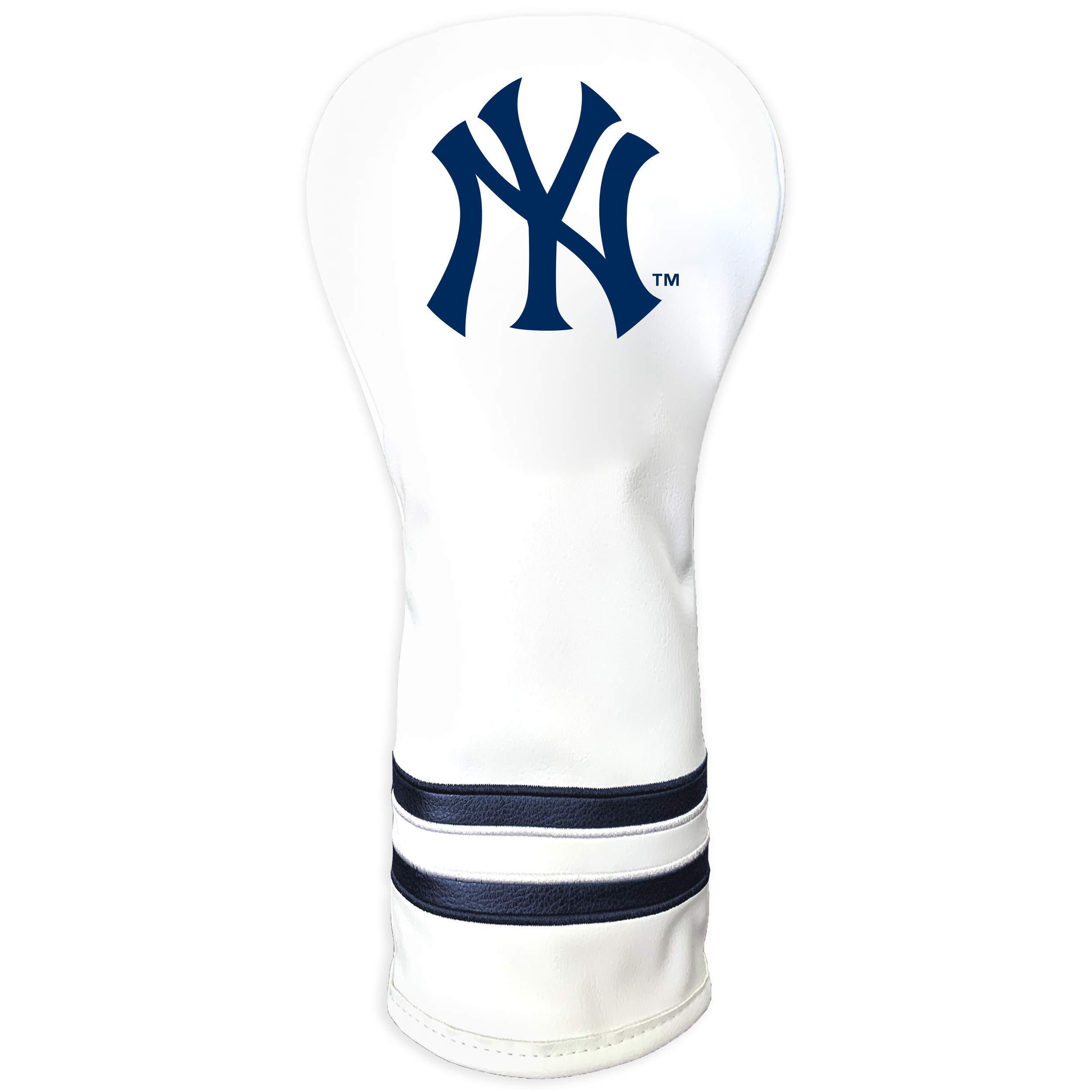 Team Golf MLB New York Yankees White Vintage Fairway Head Cover White Vintage Fairway Golf Club Headcover, Form Fitting Design, Retro Design