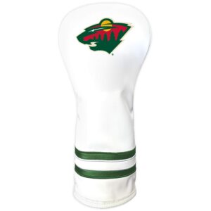 team golf nhl minnesota wild white vintage fairway head cover white vintage fairway golf club headcover, form fitting design, retro design