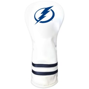 team golf nhl tampa bay lightning white vintage fairway head cover white vintage fairway golf club headcover, form fitting design, retro design