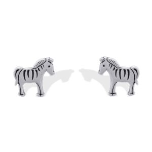 boma jewelry sterling silver zebra stud earrings