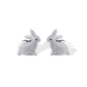 boma jewelry sterling silver bunny rabbit stud earrings