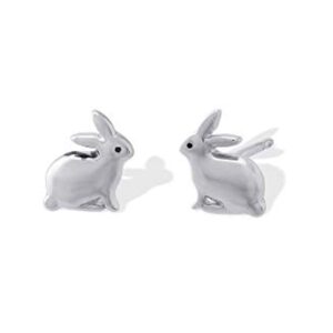 Boma Jewelry Sterling Silver Bunny Rabbit Stud Earrings