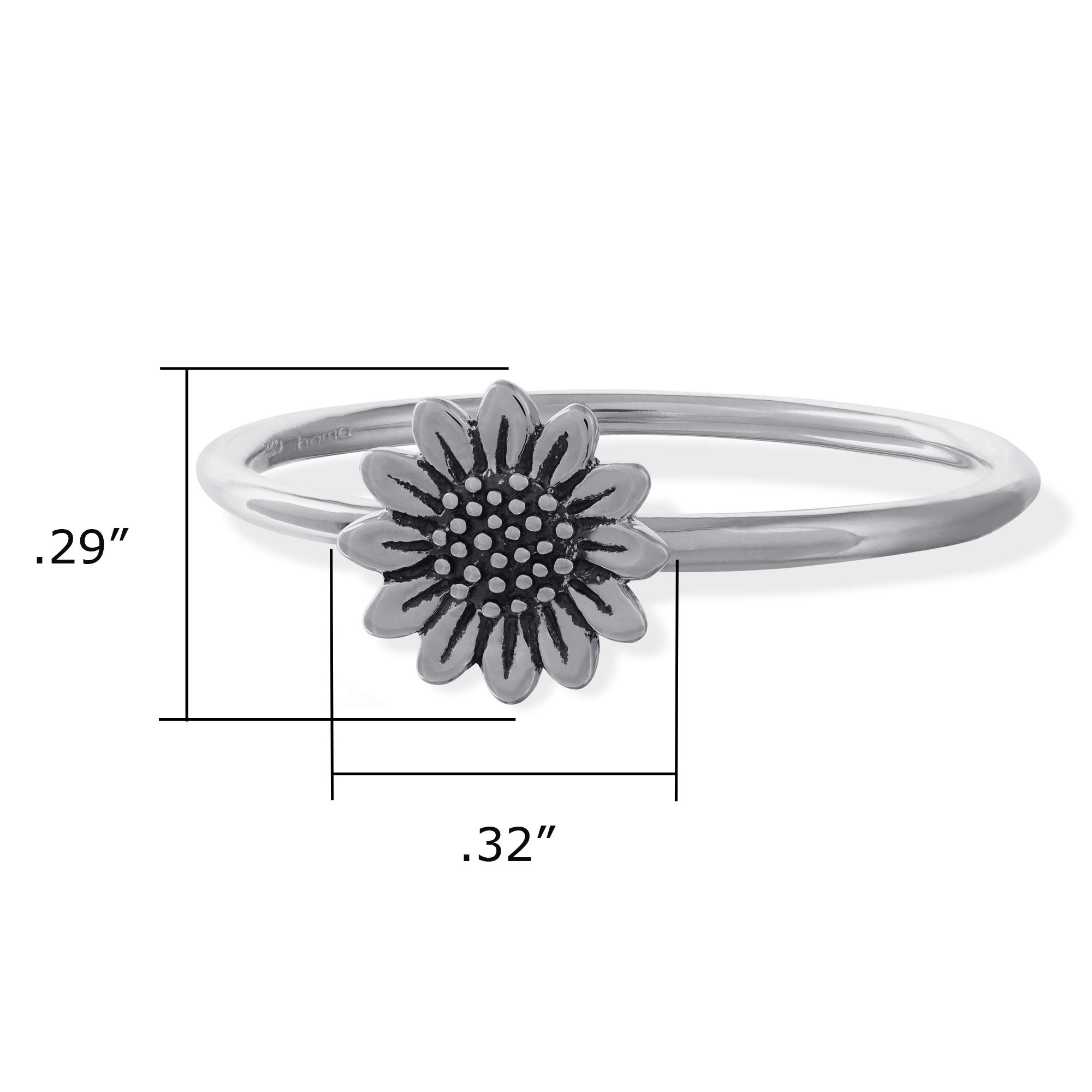 Boma Jewelry Sterling Silver Sunflower Ring, Size 5