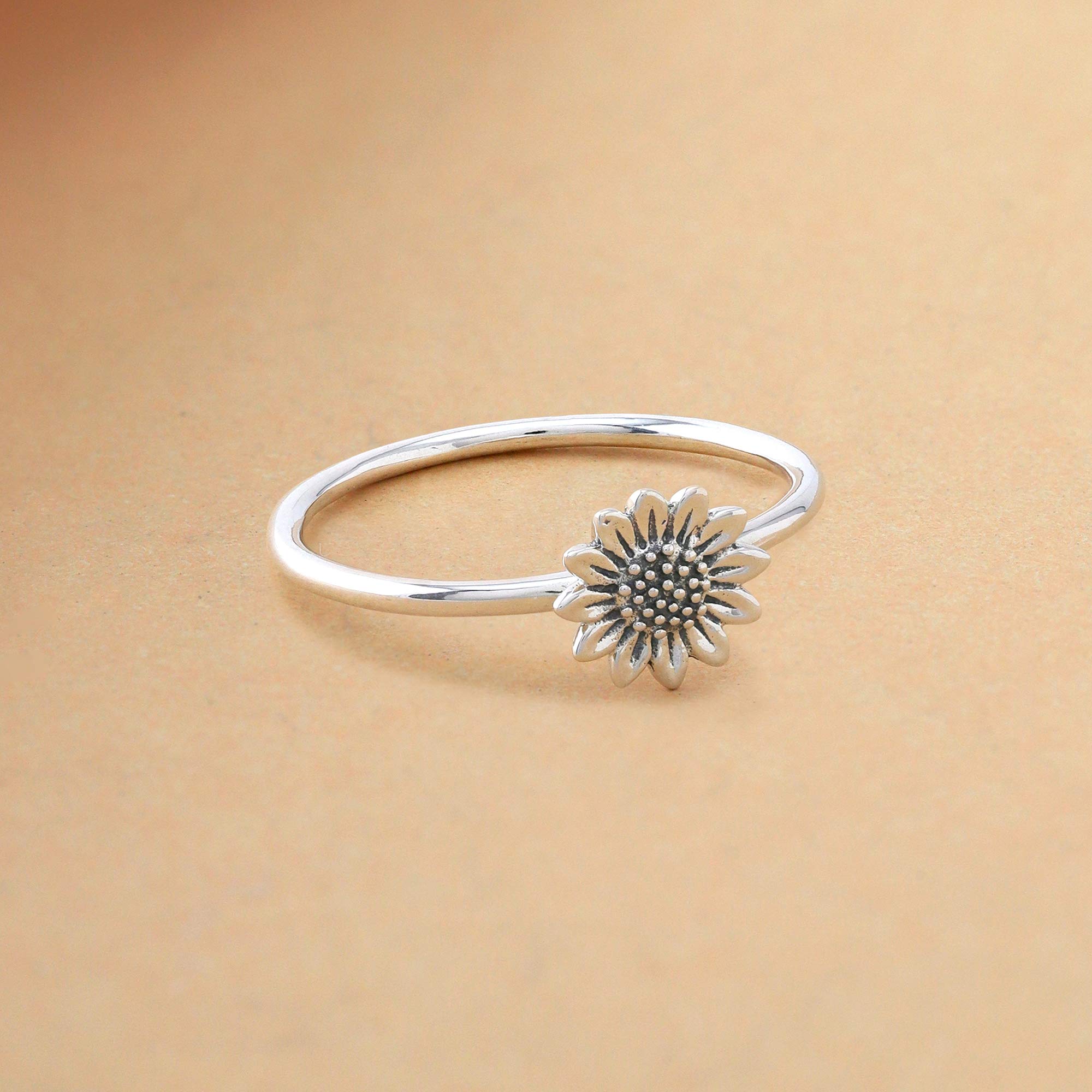 Boma Jewelry Sterling Silver Sunflower Ring, Size 5