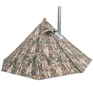 ultralight tipi hot tent with fire retardant flue pipes window teepee,3.4lb(camouflage)