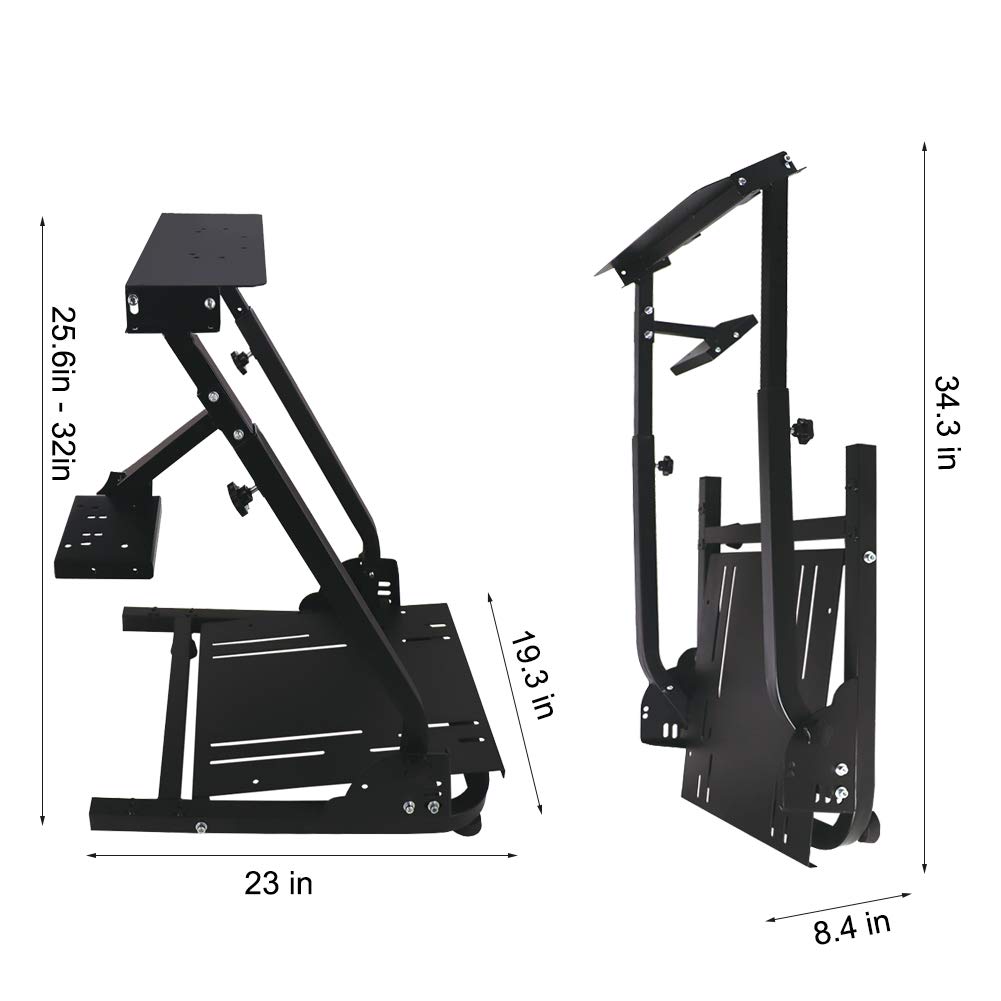 Nejoney Racing Wheel Stand, Height Adjustable & Foldable Steering Wheal Stand Compatible with Logitech G25,G27,G29,G920 Gaming Cockpit