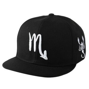 kangqifen men women baseball caps constellation zodiac 12 snapback hats(scorpio)