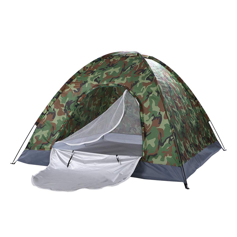 Portable Camping Tent Picnicing Fishing Hiking Canopy Tent,Camouflage Camping Dome Tent for 3-4 Person