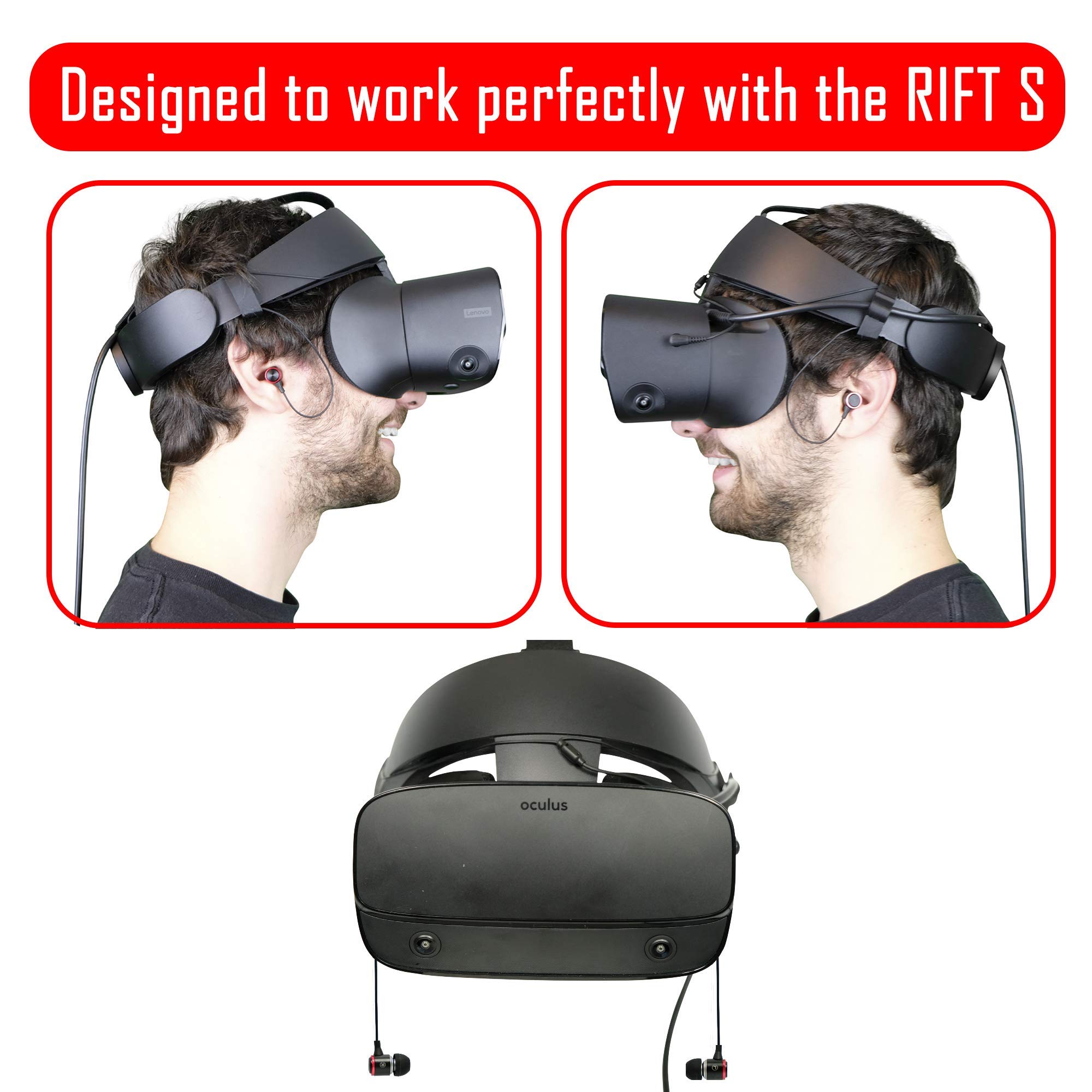 DeadEyeVR Advanced Rift S Headphones - Rift S Specific Headphones That Conveniently Attach to The Oculus Rift S Headset