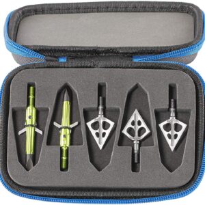 Muzzy Broadheads and Accessory Case, Grey/Blue (601)