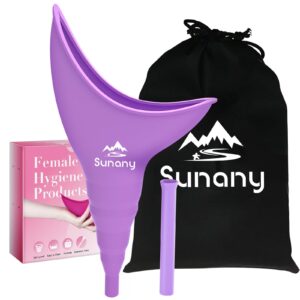 female urination device,reusable silicone female urinal foolproof women pee funnel allows women to pee standing up,women's urinal is the perfect companion for travel and outdoor (purple)