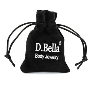 D.Bella 14G Pregnancy Belly Button Rings 38mm Flexible Bioplast Maternity Navel Rings Retainer for Women with 6mm 8mm 10mm Stainless Steel Replacement Bars