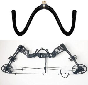 auxphome bow display wall hanger wall mount storage rack to display your bow, metal, adjustable size, up to 20lbs - no bow