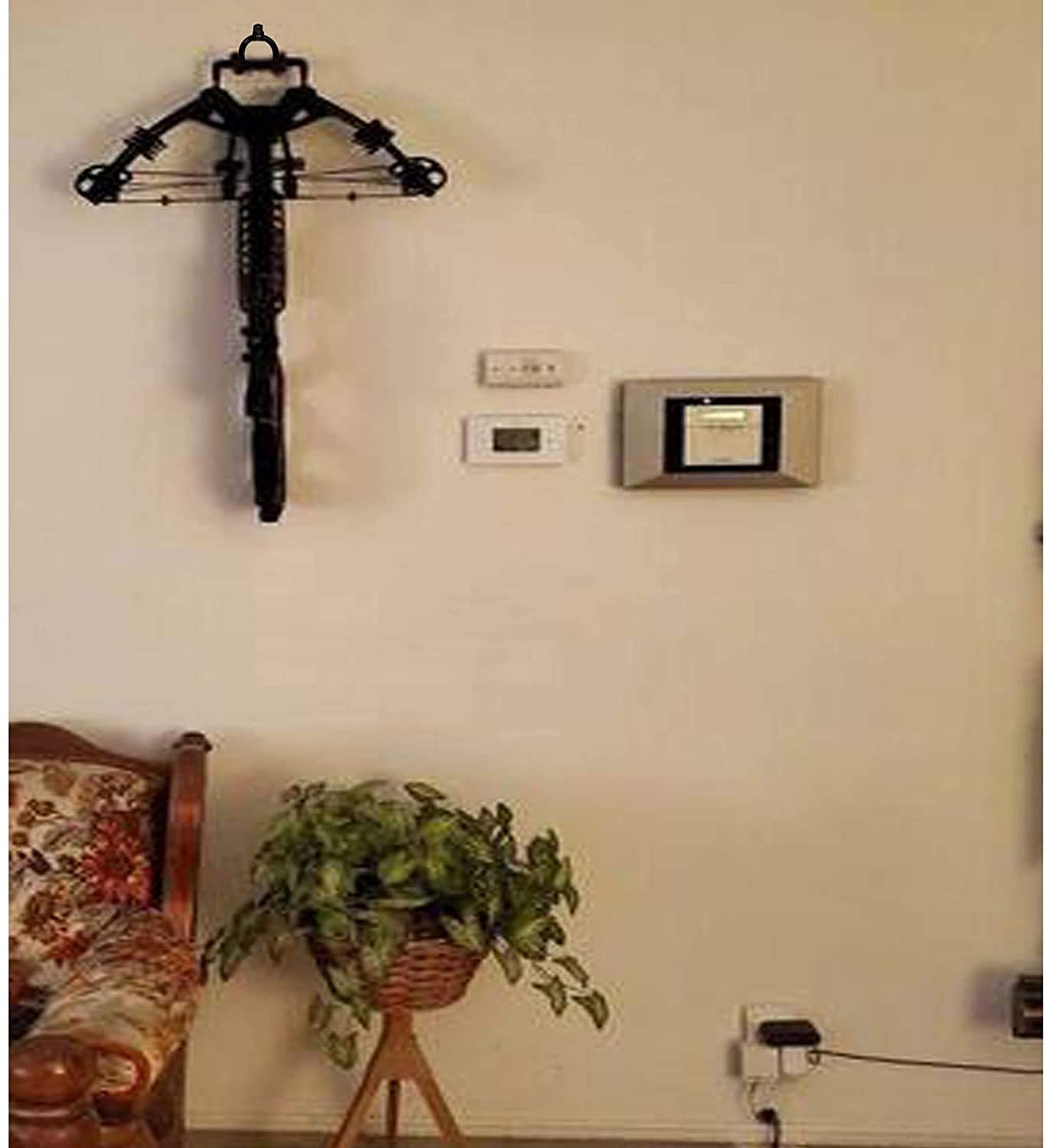 AUXPhome Bow Display Wall Hanger Wall Mount Storage Rack to Display Your Bow, Metal, Adjustable Size, Up to 20Lbs - No Bow