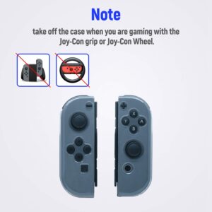 Mcbazel Dobe Transparency Soft TPU Protective Cover Case for NS Switch/Switch OLED Joy-con Controllers