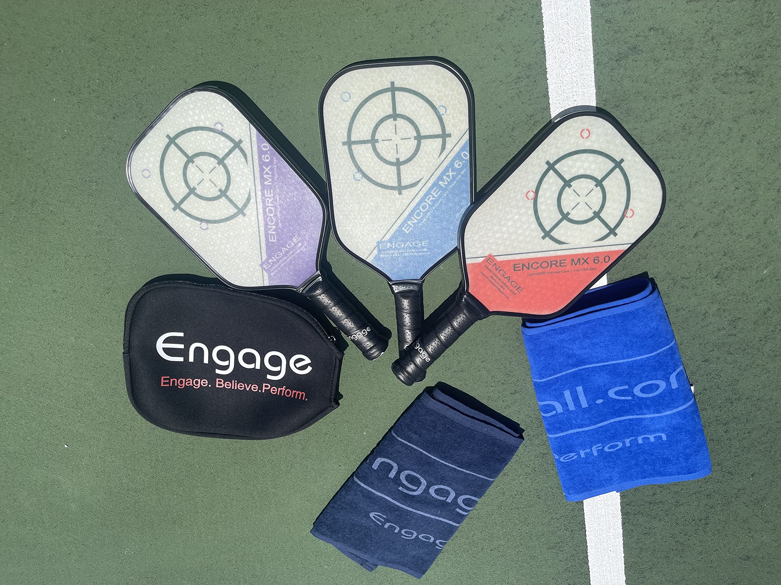 Engage Pickleball Encore Pro Pickleball Paddle - Pickleball Paddles with Polymer Core - USAPA Approved Pickleball Paddles Pickleball Rackets for Adults - Standard (Sky Blue)