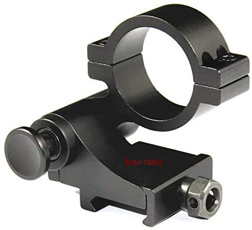 Vector Optics Rubber Armored 3X Magnifier Holographic Red Dot Sight Scope Flip to Side QD Weaver Mount Color Black