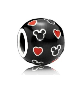 labenie mouse and hearts charm bead