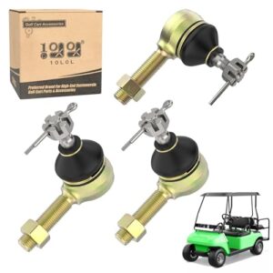 10l0l golf cart tie rod end kit for club car ds 1976-2008 gas & electric, left-hand & right-hand thread ball joint, oem# 7539 7540