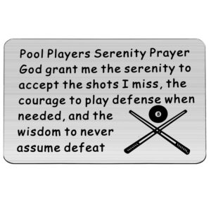 lqri billiards gift pool player gift pool players serenity prayer wallet card pool table billard 8-ball wallet card insert gift for billiards player billiard coach (w-pool players)