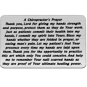 lqri chiropractor gifts massage therapist gifts chiropractors prayer wallet card insert orthopedist gift for spine specialist doctor chiropractor graduation gift (w-chiropractor’s)