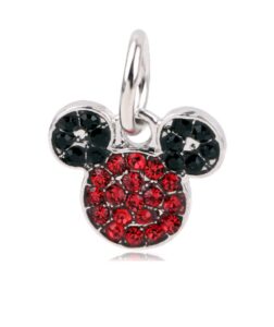 labenie dangle red mouse with black ears charm