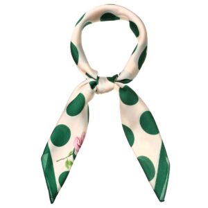 allegra k 70cm polka dots square scarf neck scarves kerchief neckerchief headband for women 70 * 70cm/ 27.56 * 27.56 inches(l*w) green