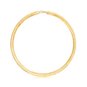 ross-simons italian 8mm 18kt gold over sterling omega necklace. 16 inches