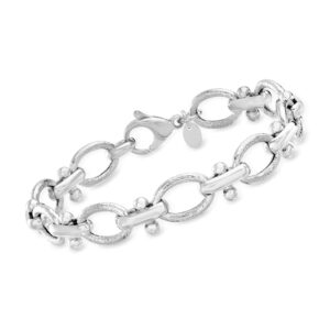 ross-simons italian sterling silver link bracelet. 7.25 inches