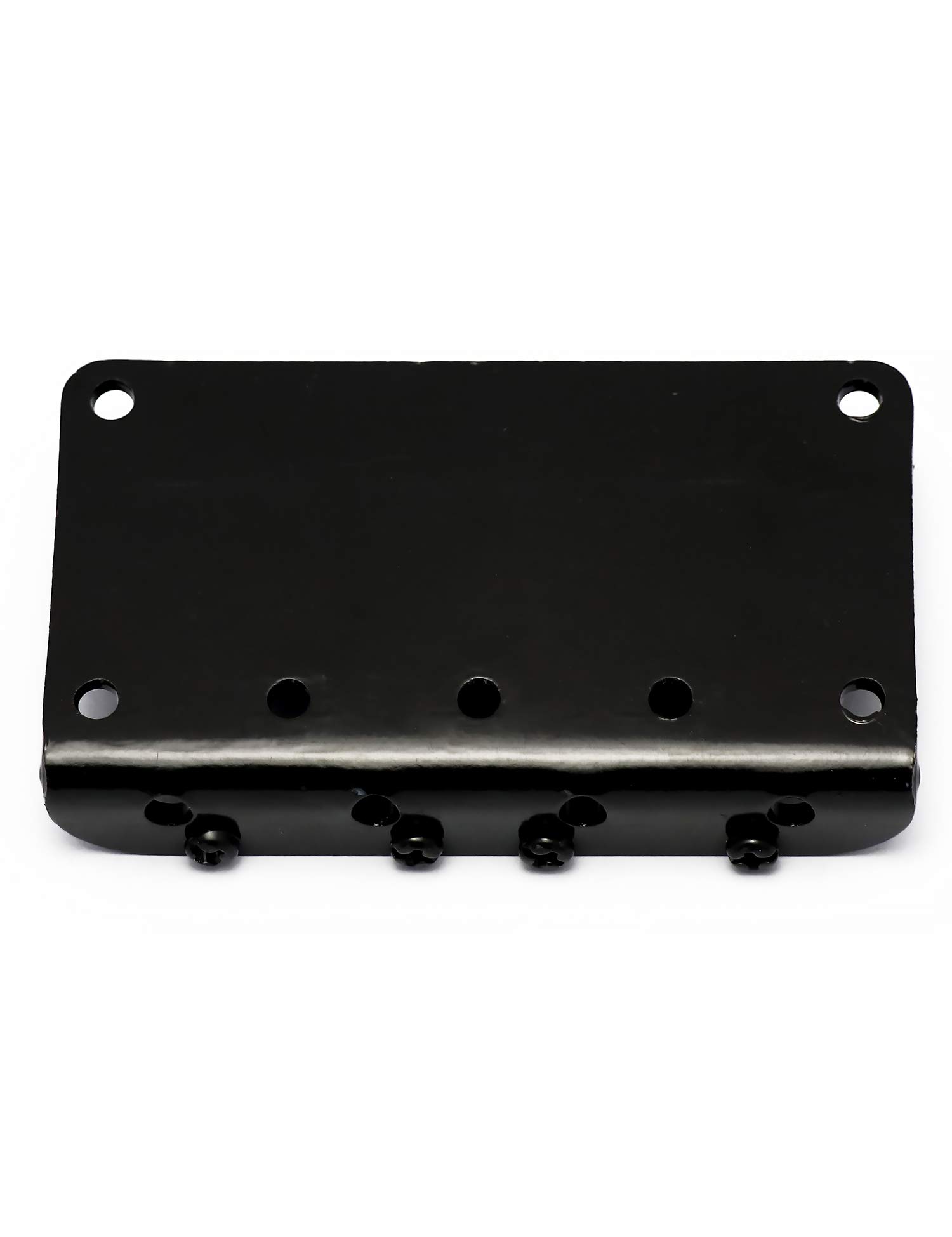 Metallor 4 string Bass Bridge Hard Tail Fixed Top Load Bridge Compatible with Jazz Bass Precision Bass Guitar Black.